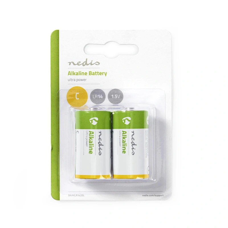 Nedis Alkaline Battery C - 1.5 V DC - 2-Blister - Desk Orchid Your ...
